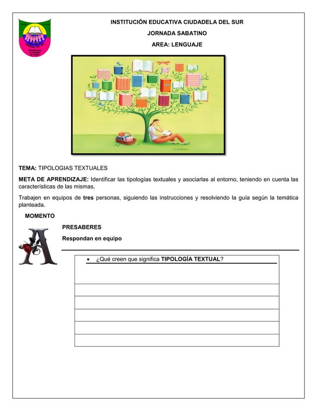 Guia tipologia textual | PDF Guia tipologia textual | PDF