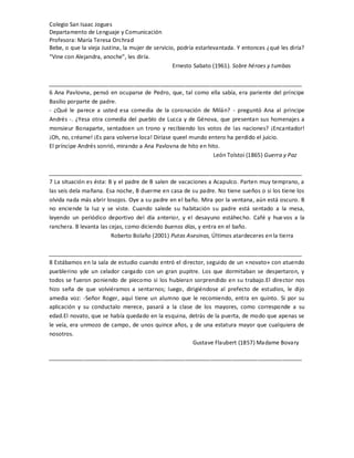 Guia tipos de narrador ejercicios | PDF