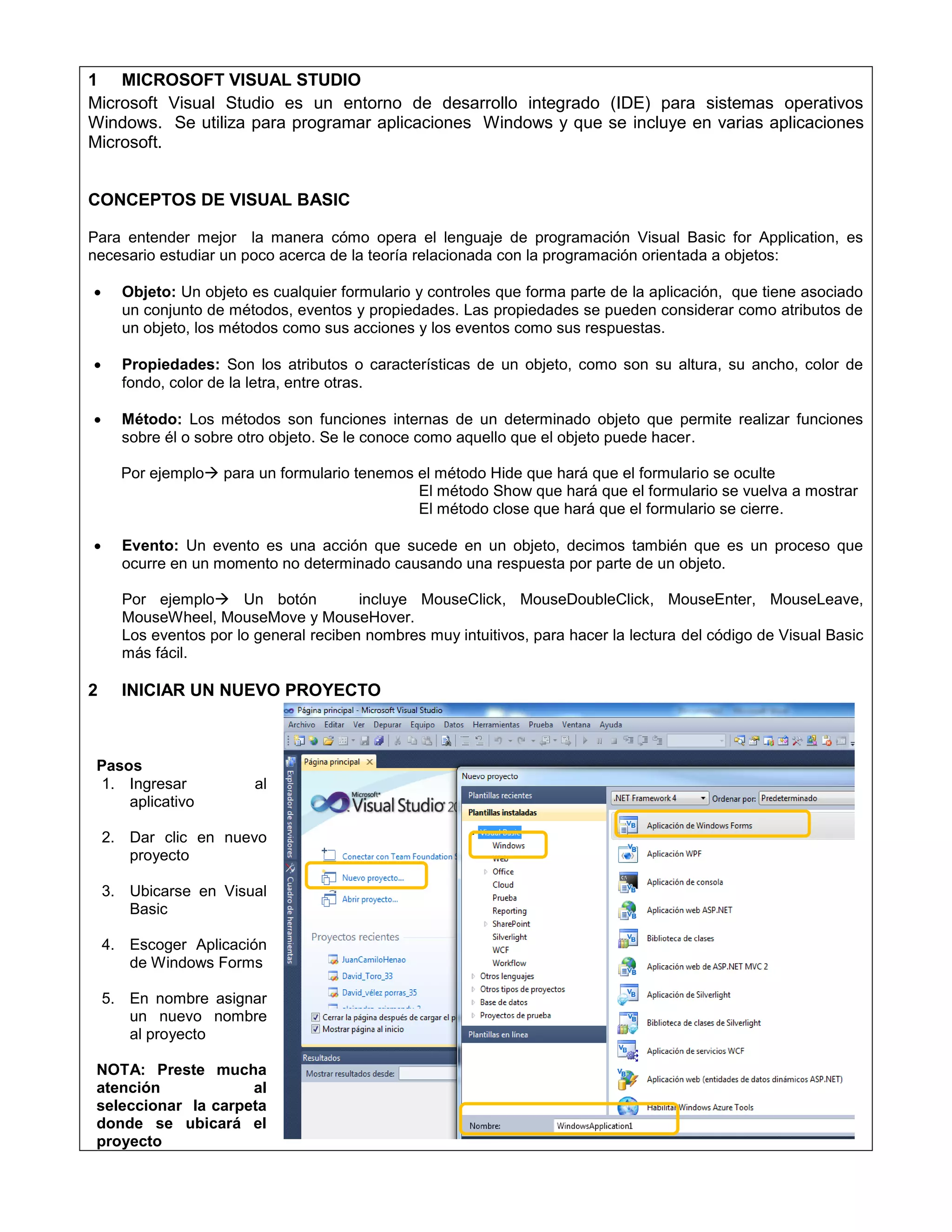 Guia trabajo visual basic (parte I) | PDF