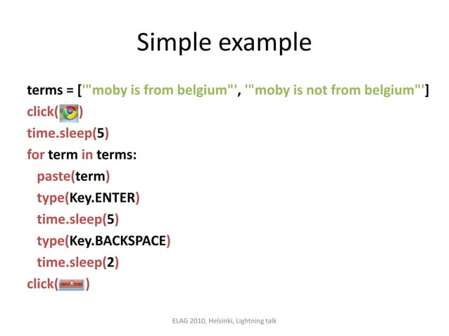 GUI automation with Sikuli | PDF