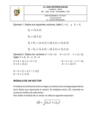 Guia vectores | DOCX