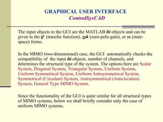 Linear and Nonlinear Multivariable_GUI_ControlSysCAD_Part_2.ppt