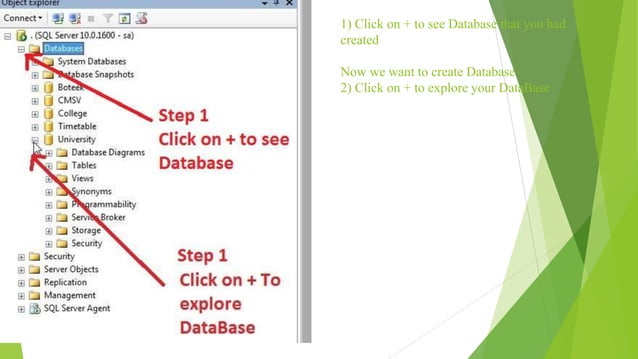 Gui creation of db and table | PPT