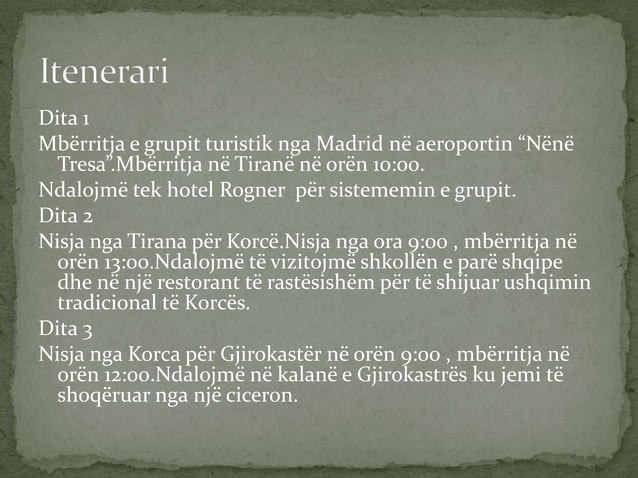 Projekt ne guide turistike | PPTX