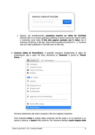 Guida all'uso di Prezi | PDF