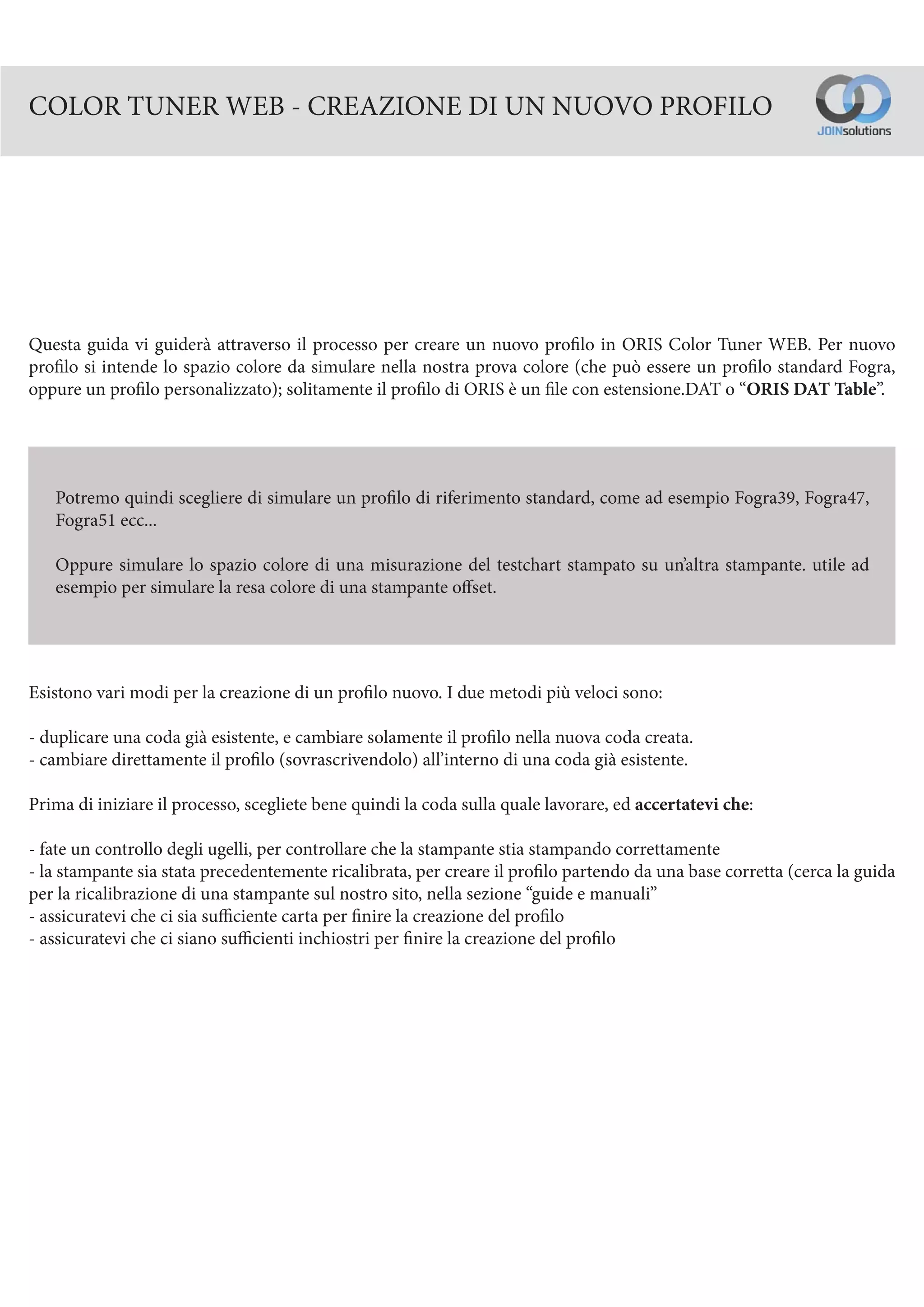 Guida alla creazione di un nuovo profilo per la prova colore | PDF