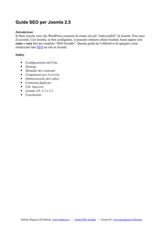 Guida seo joomla | PDF