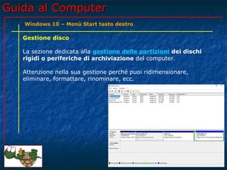 Guida al Computer – Lezione 175 - Windows 10 - Menù Start tasto destro ...