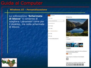 Guida al Computer - Lezione 184 - Windows 10 - Sezione impostazioni ...