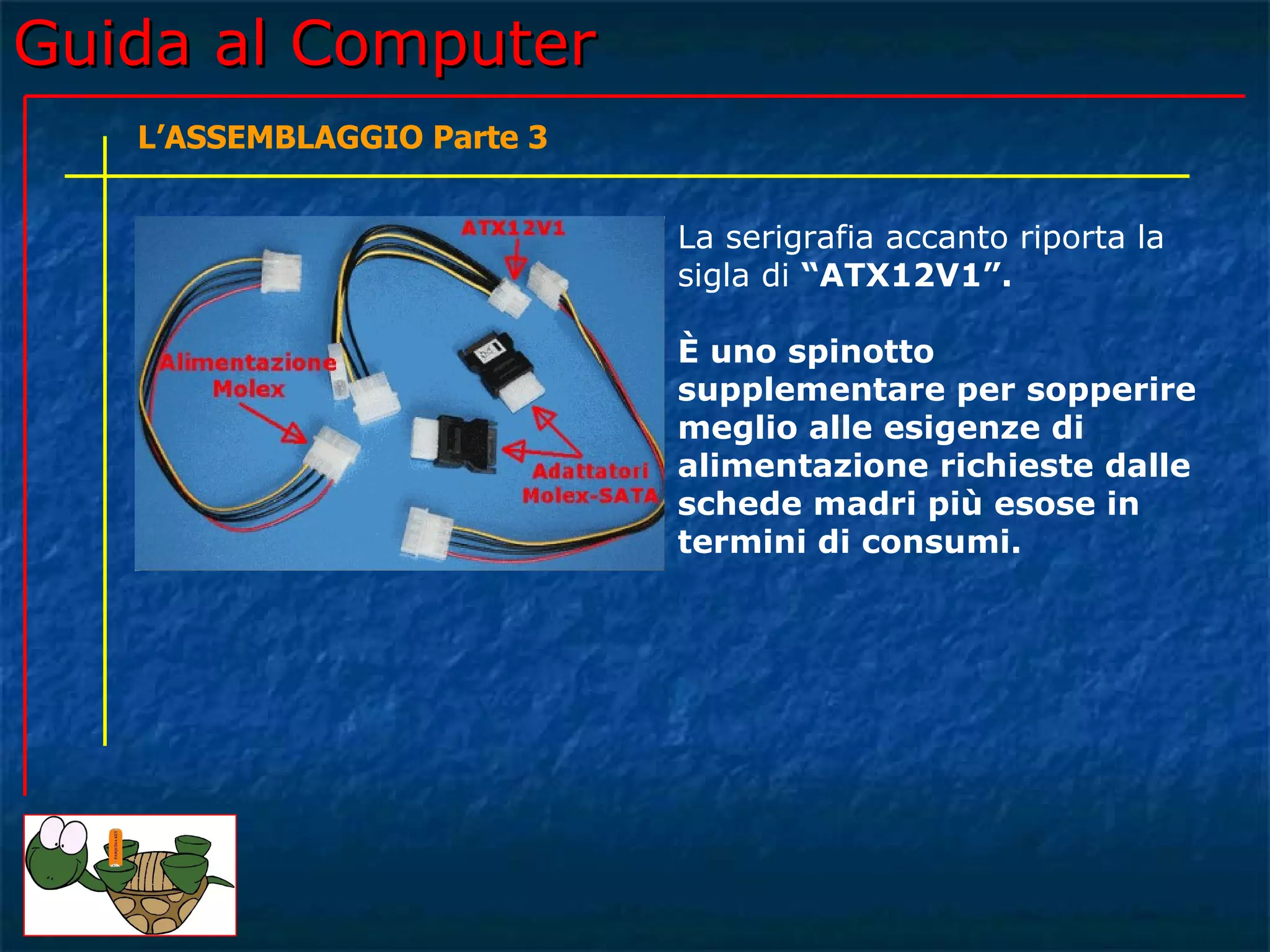 Guida al computer - Lezione 36 - L'assemblaggio parte 3 | PPT | Computer Peripherals | Computing