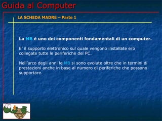 Guida al computer - Lezione 7 - La scheda madre parte 1 | PPT ...