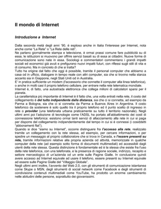 Introduzione a Internet e al Web 2.0 | PDF
