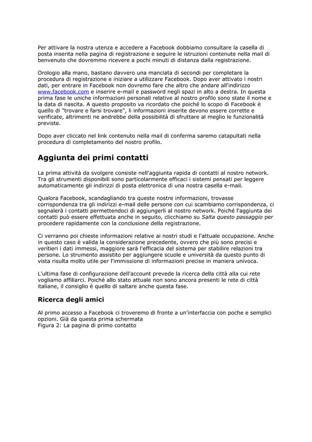 Guida Facebook | PDF