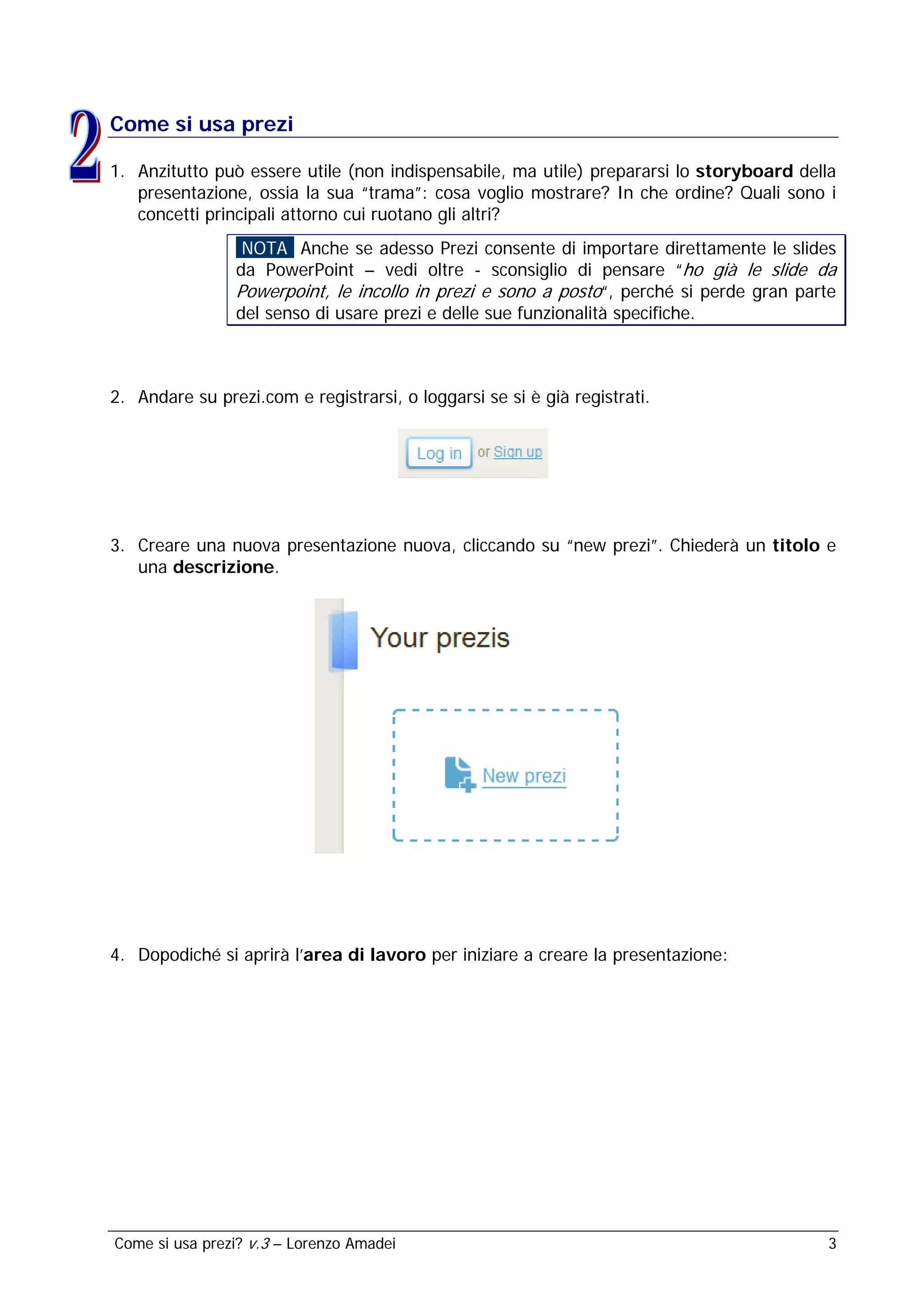 Guida in italiano a Prezi (Classic) | PDF
