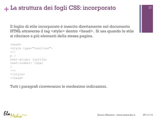 Guida introduttiva al css | PPT | Free Download
