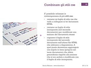 Guida introduttiva al css | PPT