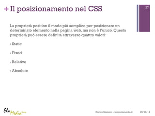Guida introduttiva al css | PPT | Free Download