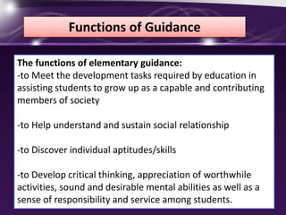 Guidance in Elementary Level | PPTX