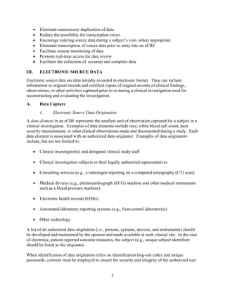 Guidance for Industry Electronic Source Data in Clinical Investigations ...