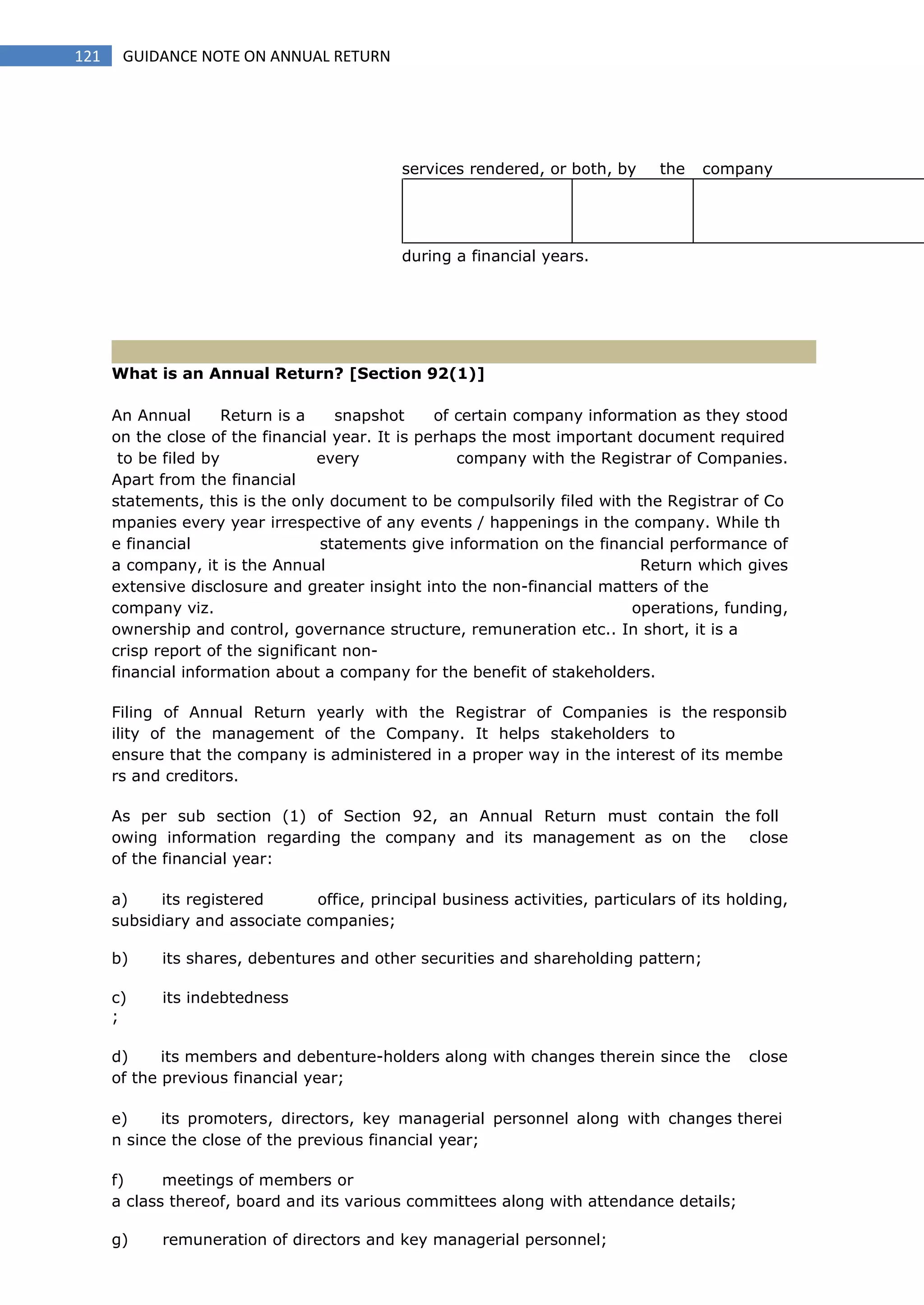 Guidance note-on-annual-return companies act 2013 | PDF