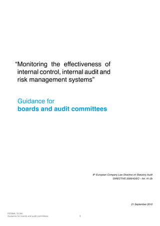 Guidance on the 8th EU Company Law Directive | PDF