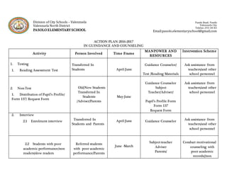 Guidance action plan 2016 2017 | DOCX