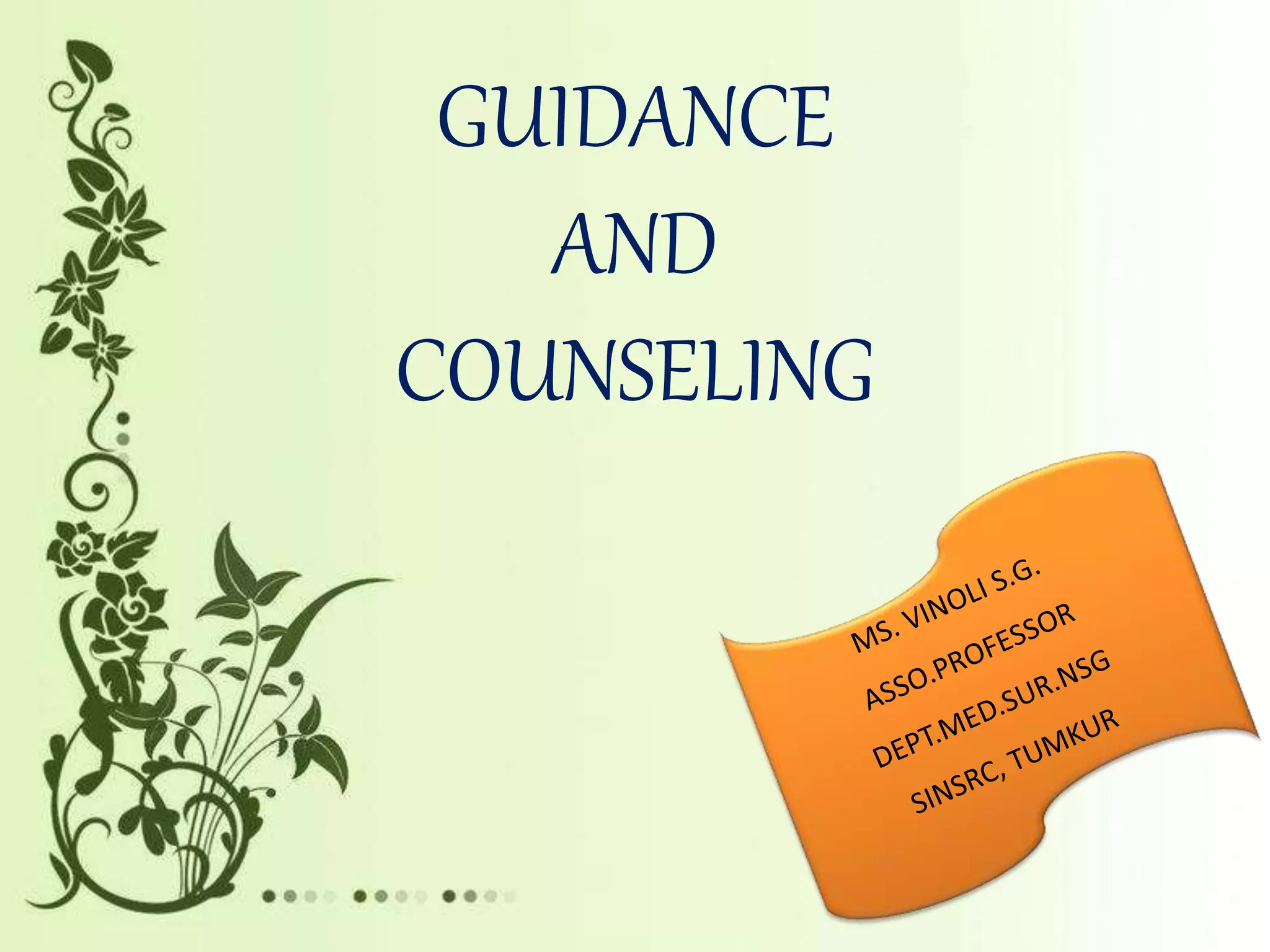 Guidance and counseling | PPTX