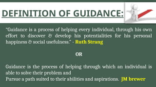 GUIDANCE AND COUNSELING.pptx M.Sc nursing by Shweta Singh | PPTX