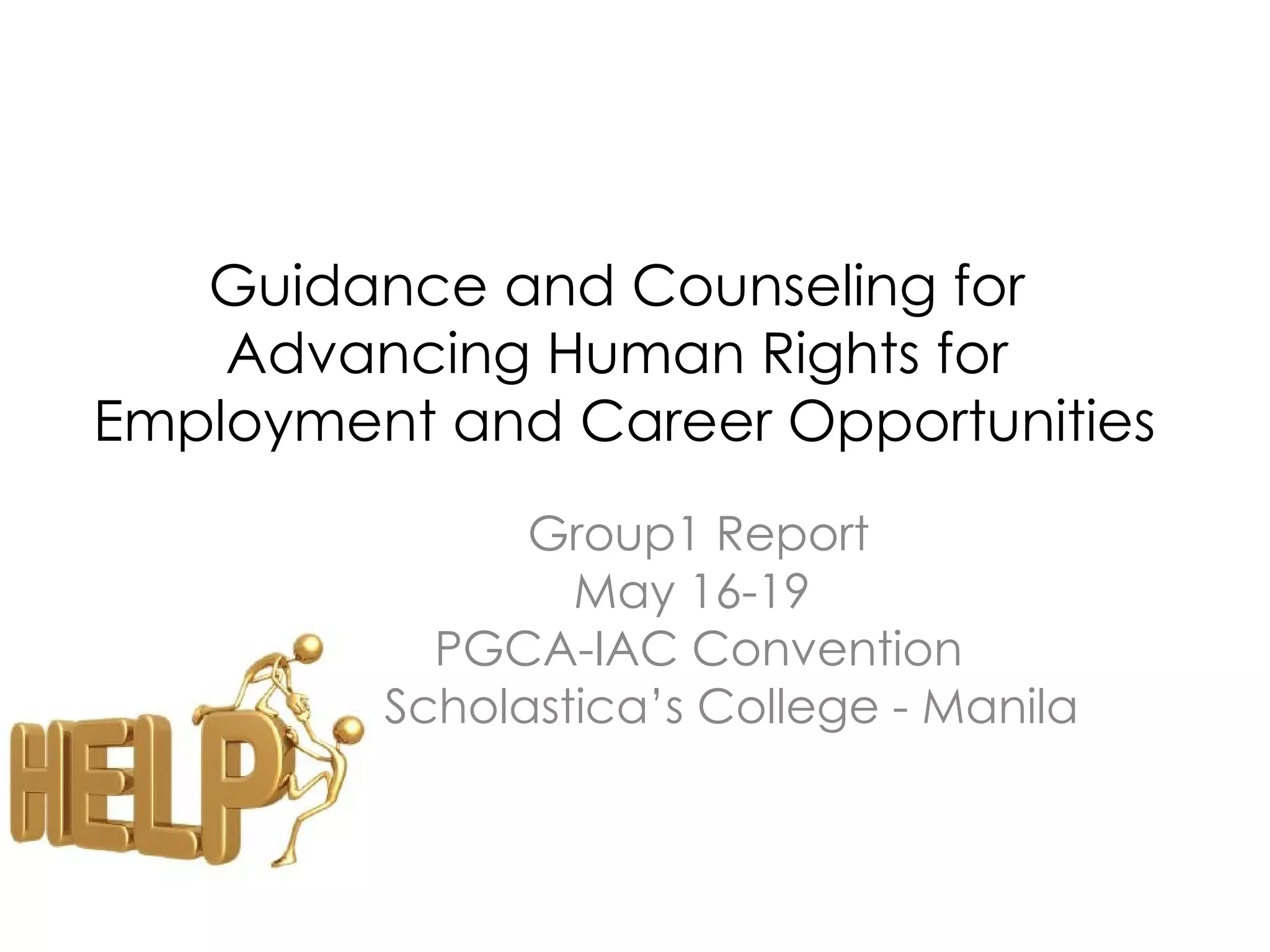 Guidance and counseling for human rights | PPT