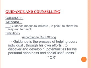 Guidance and counselling | PPTX