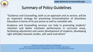 Guidance and counselling opportunities | PPT | Free Download
