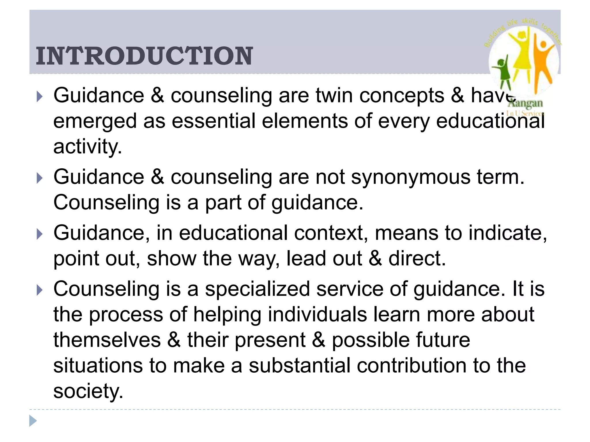 Guidance and counselling | PPTX