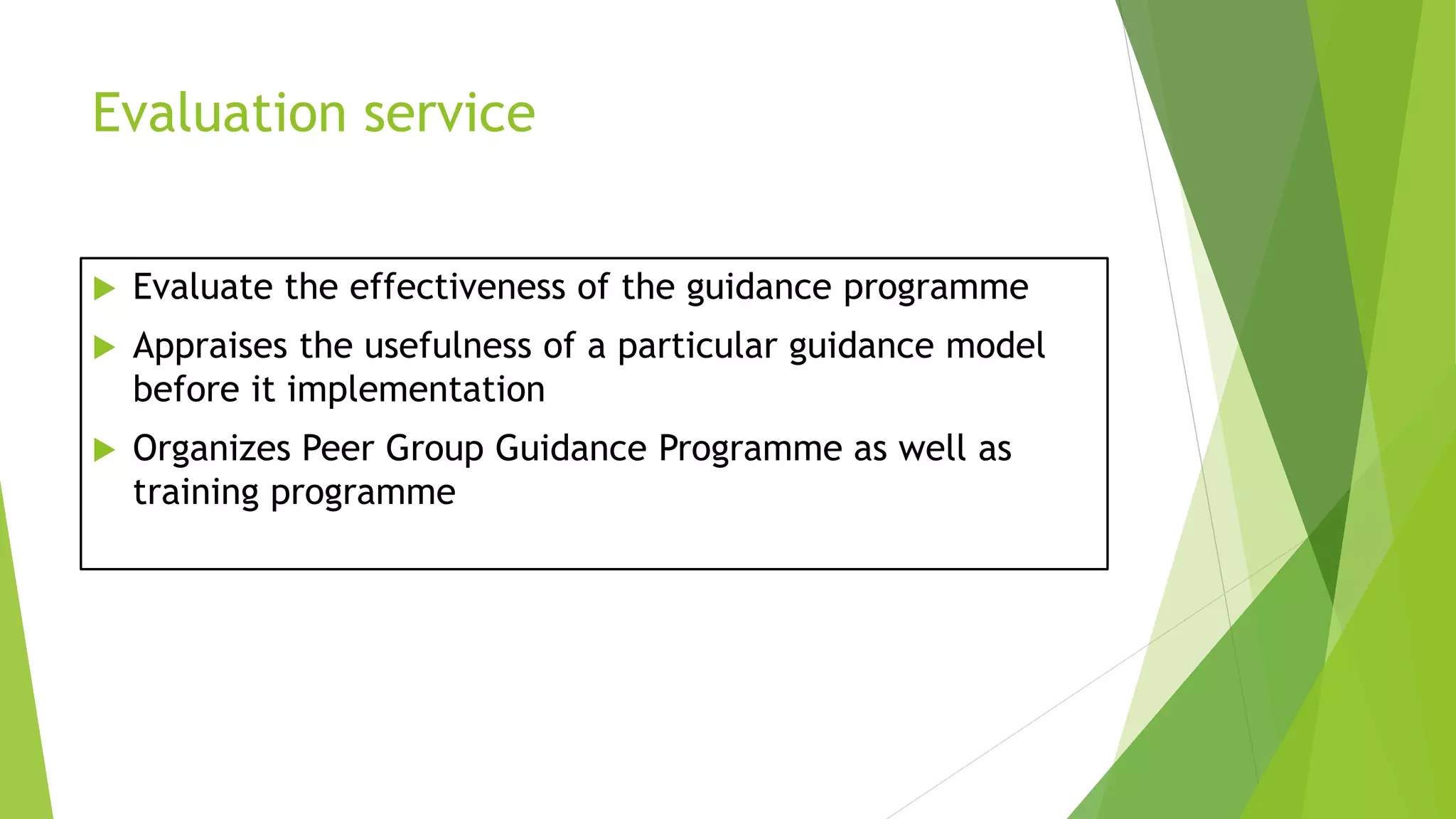 Guidance and counselling services | PPTX