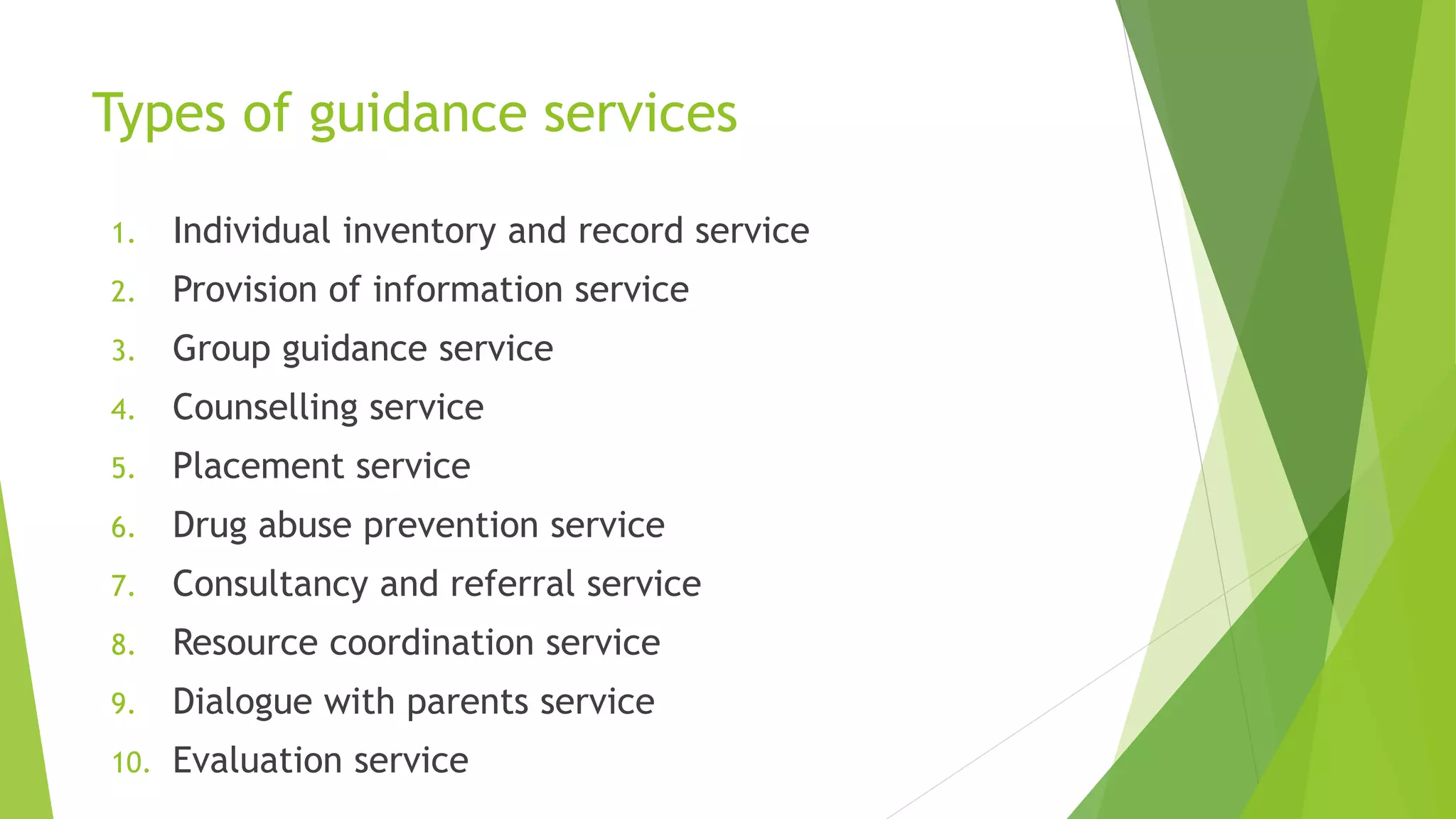 Guidance and counselling services | PPTX