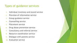 Guidance and counselling services | PPTX