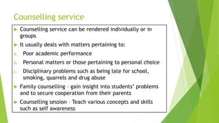 Guidance and counselling services | PPTX