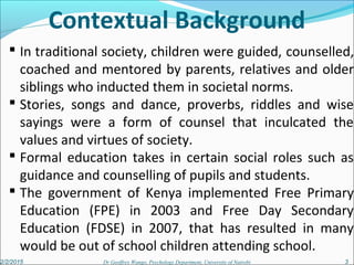Guidance and counselling services in schools in Kenya | PPT