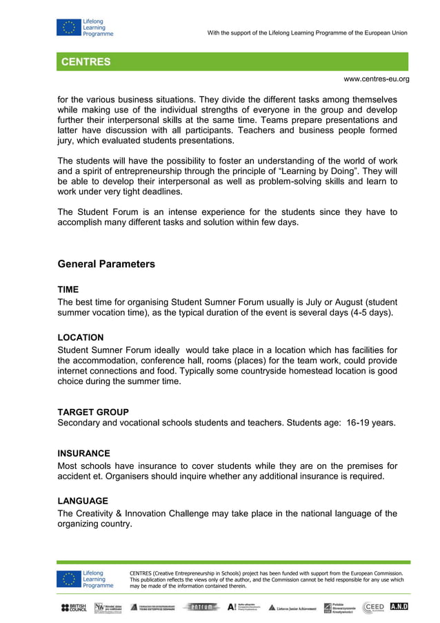 Guidance and models of organising entrepreneurship forums | PDF | Secondary Education | Education