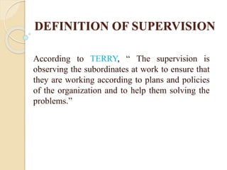 Guidance and supervision | PPT