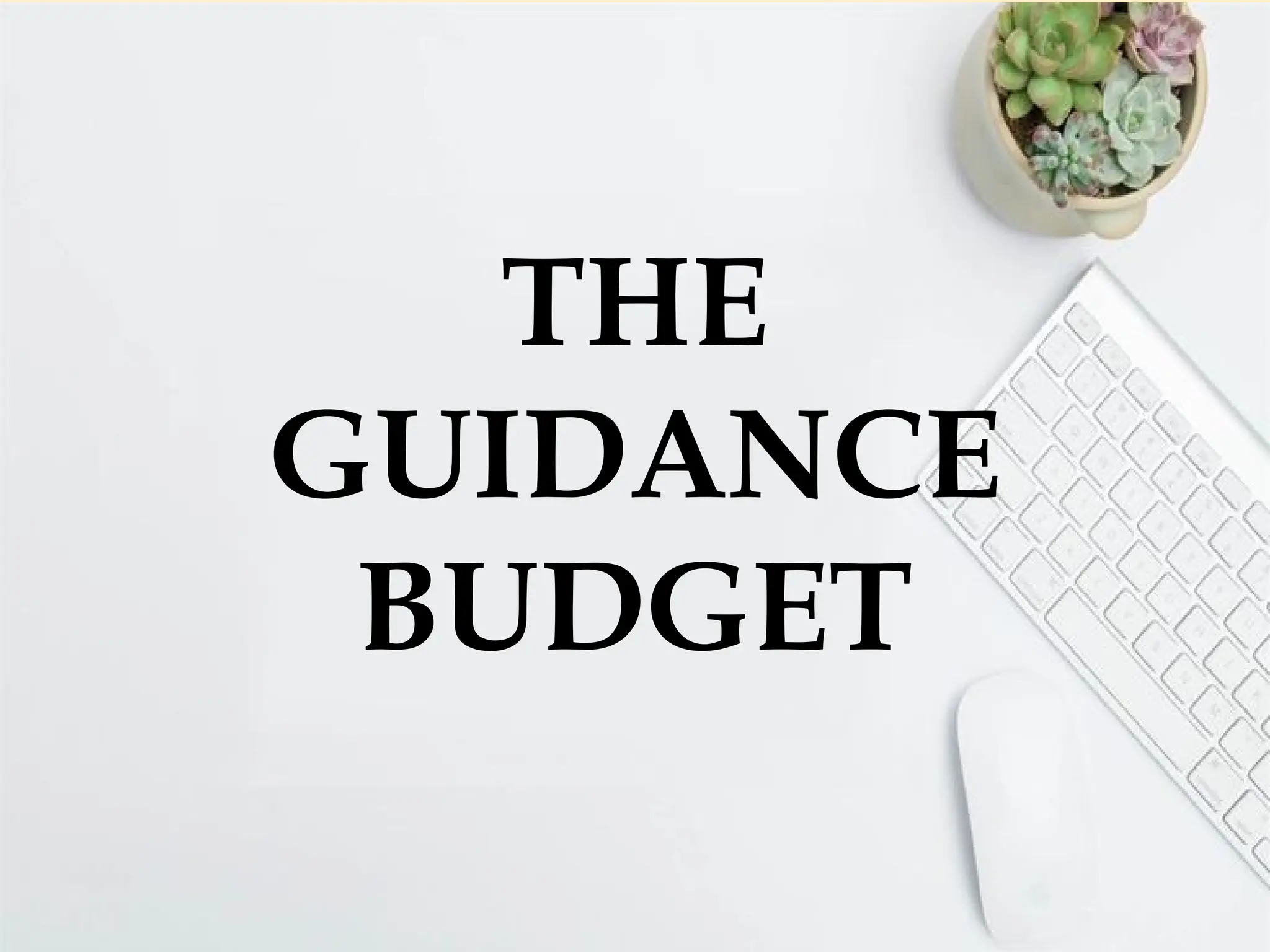 GUIDANCE BUDGET PPT.pptx presentation..... | PPTX