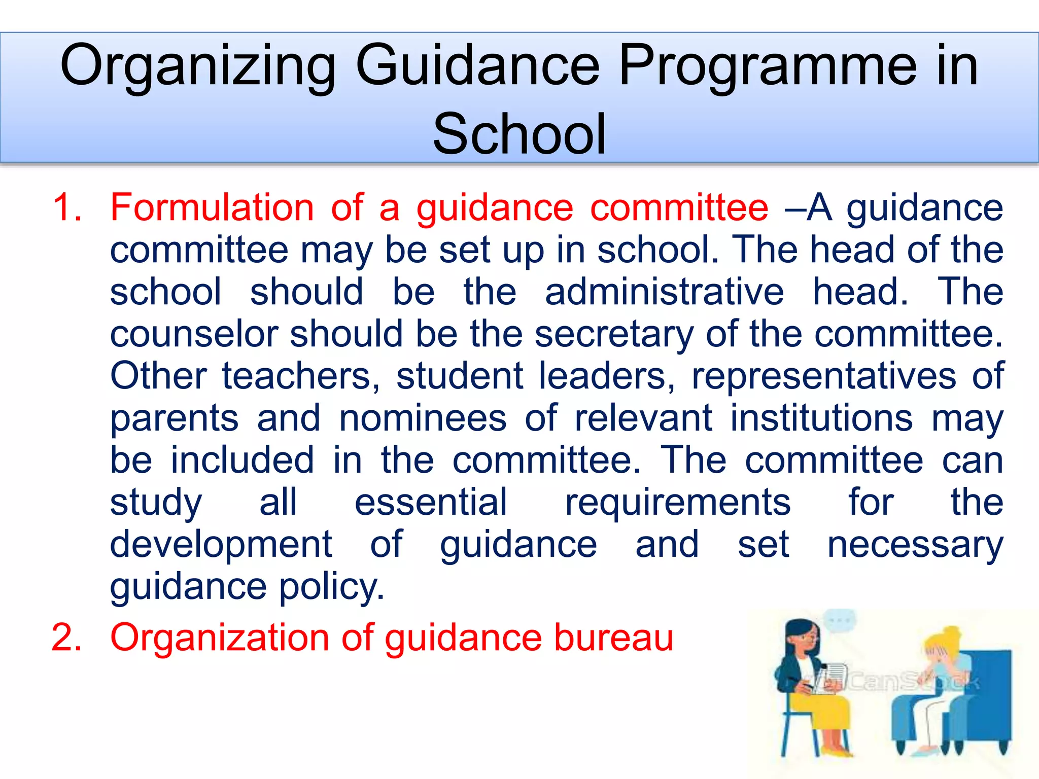 Guidance bureau in schools | PPTX