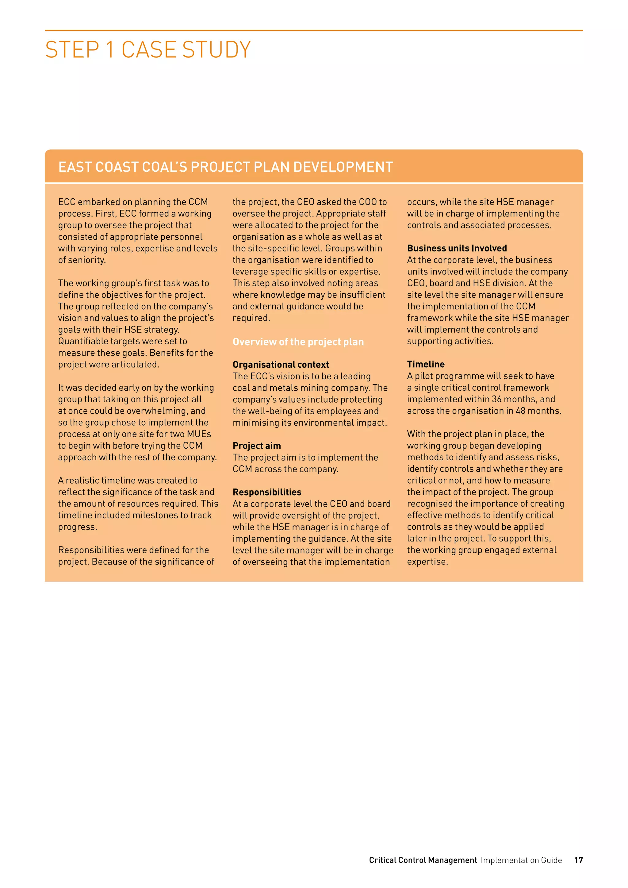 ICMM Critical Control Management Implementation Guide | PDF