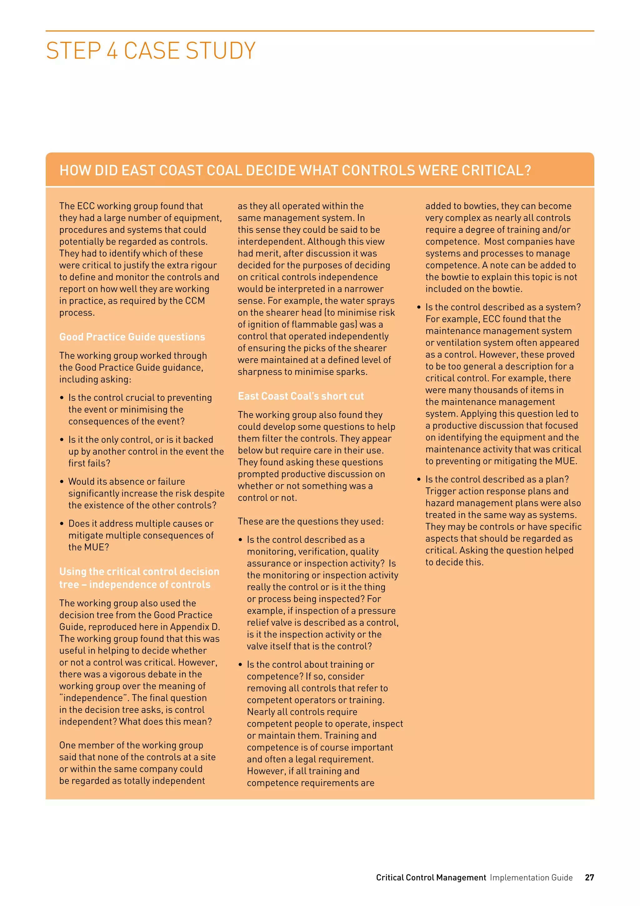 ICMM Critical Control Management Implementation Guide | PDF