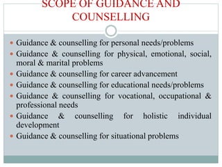 Guidance & counselling | PPTX