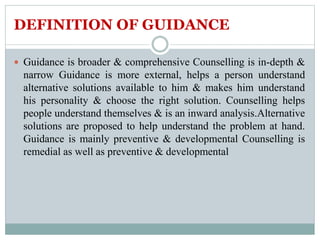 Guidance & counselling | PPTX