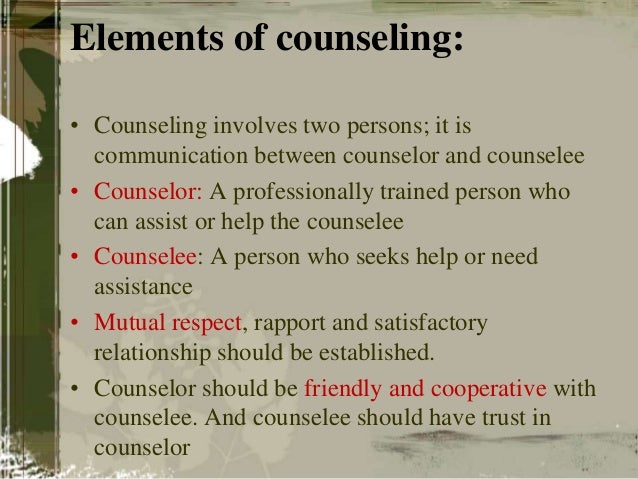Guidance &counselling