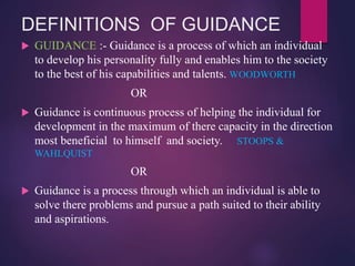Guidance & counseling | PPTX | Educational Assessment | Education