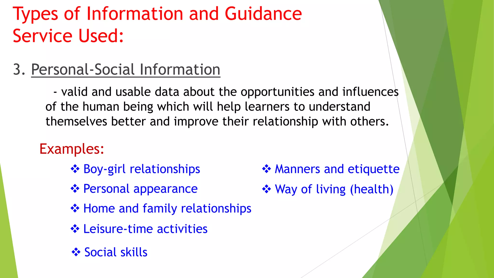 Guidance & counseling: Guidance Services | PPTX