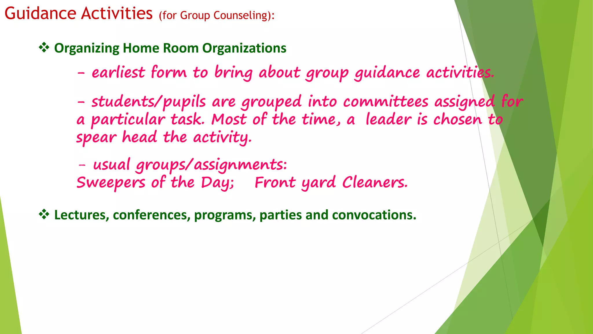 Guidance & counseling: Guidance Services | PPTX