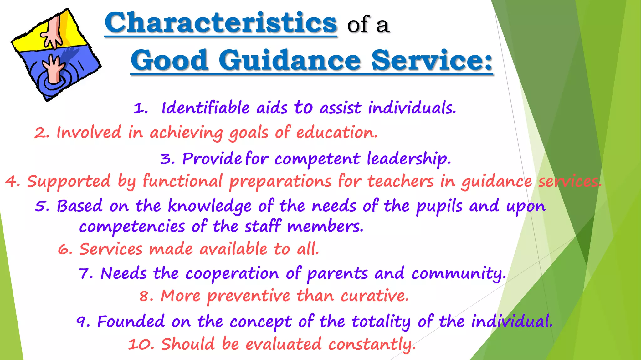 Guidance & counseling: Guidance Services | PPTX